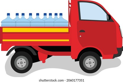 Illustration Mini Truck Vector Design Stock Vector (Royalty Free ...