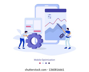 Illustration Mobile Optimization Concept Can Be Stock Vector (Royalty ...