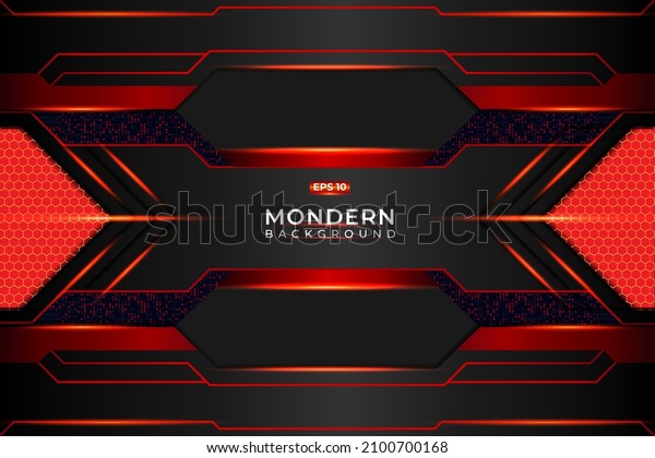 Illustration Modern Background Red Glossy Red Stock Vector (Royalty ...