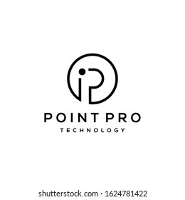 Illustration Modern Circle P Point Sign Stock Vector (Royalty Free ...