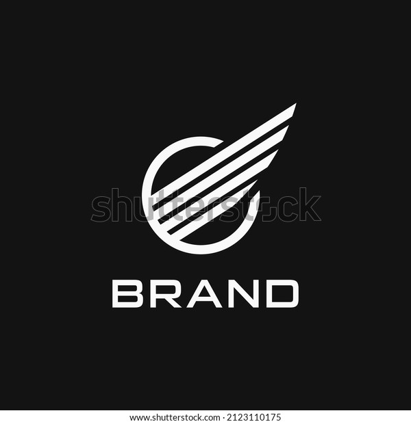 Illustration Modern Creative Circle Wings Logo Stock Vector (Royalty ...
