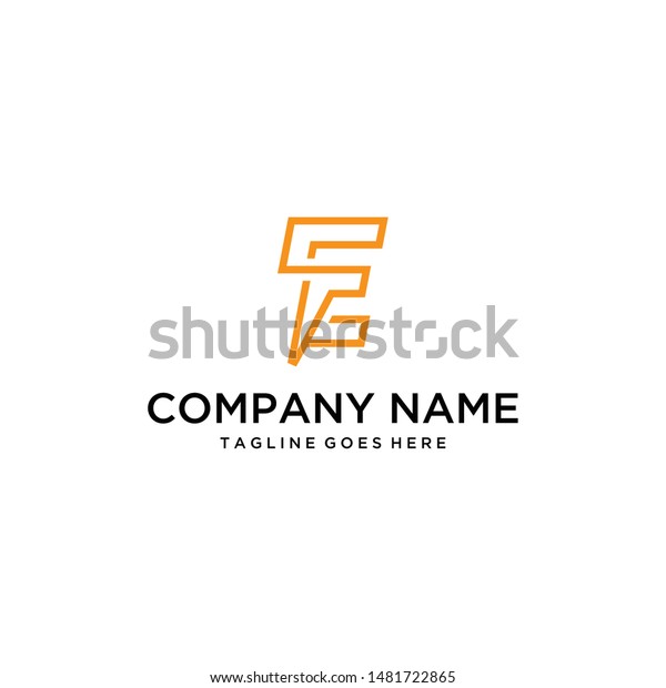 Illustration Modern Letter E Electric Bolt Stock Vector (Royalty Free ...