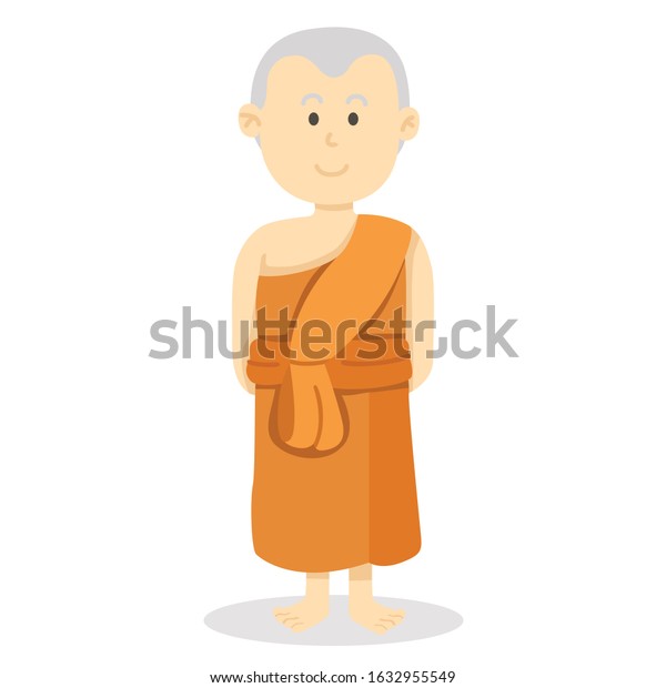 Illustration Monk Cartoon Vector Stock Vector (Royalty Free) 1632955549 ...