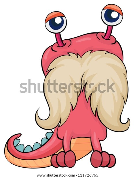 Illustration Monster Big Mustache Stock Vector (Royalty Free) 111726965 ...