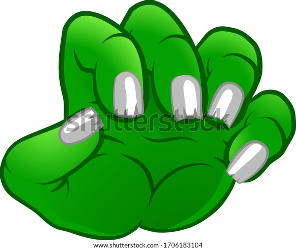 Illustration Monster Claw Cartoon Hand Stock Vector (Royalty Free ...