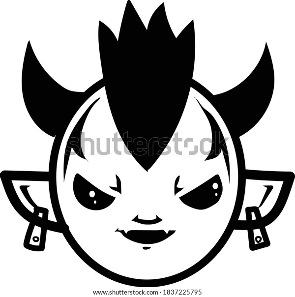 Illustration Monster Head Icon Vector Stock Vector (Royalty Free ...