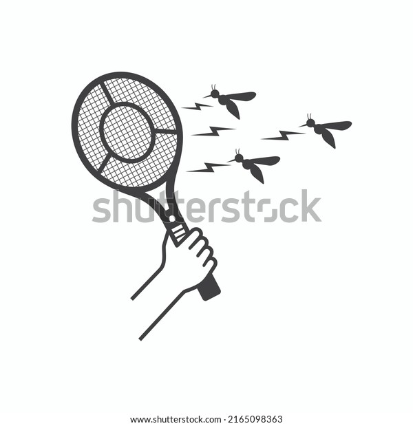 Illustration Mosquito Racket Vector Art Stock Vector (Royalty Free ...