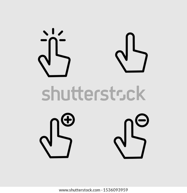 Illustration Mouse Cursor Hand Click Vector Stock Vector (Royalty Free ...