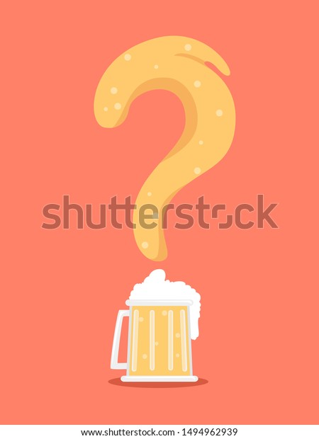 Illustration Mug Beer Question Mark Stock Vector (Royalty Free ...