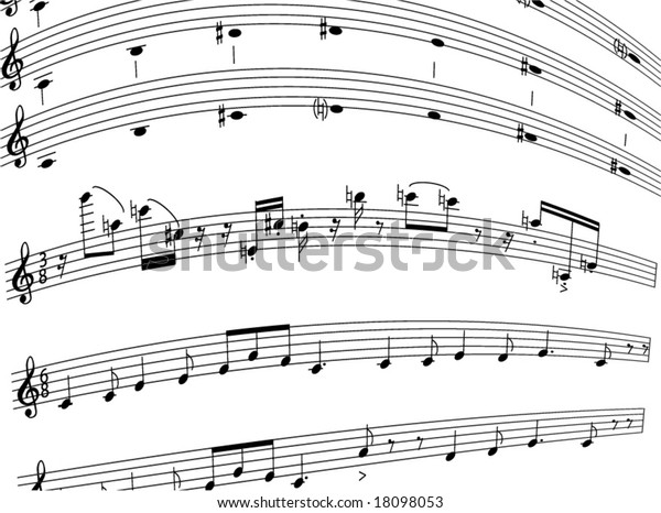 Illustration Music Sheet Stock Vector (Royalty Free) 18098053