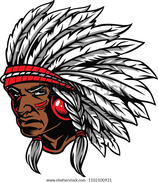 Vektor Stok Illustration Native Indian Man (Tanpa Royalti) 1102100921 ...