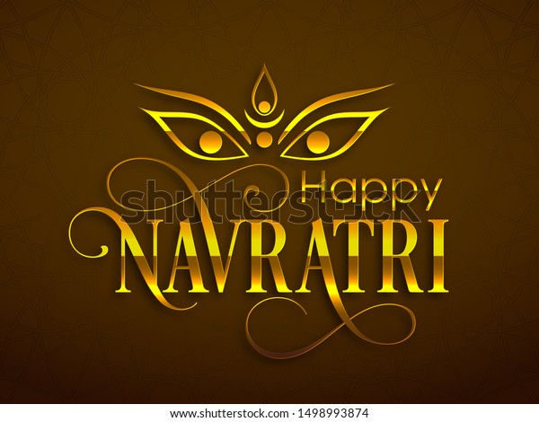 Illustration Navratri Beautiful Calligraphy Stock Vector (Royalty Free ...