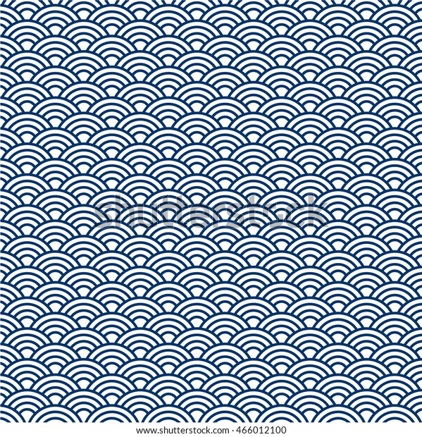 Illustration Navy Blue Japan Pattern Background Stock Vector (Royalty ...