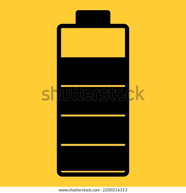 Illustration Nearly Full Battery Charge Black Stock Vector (Royalty ...