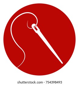 Illustration Needle Red Circle Icon Concept Stock Vector (Royalty Free ...