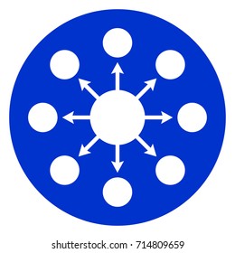 Illustration Network Concept Blue Icon Stock Vector (Royalty Free ...