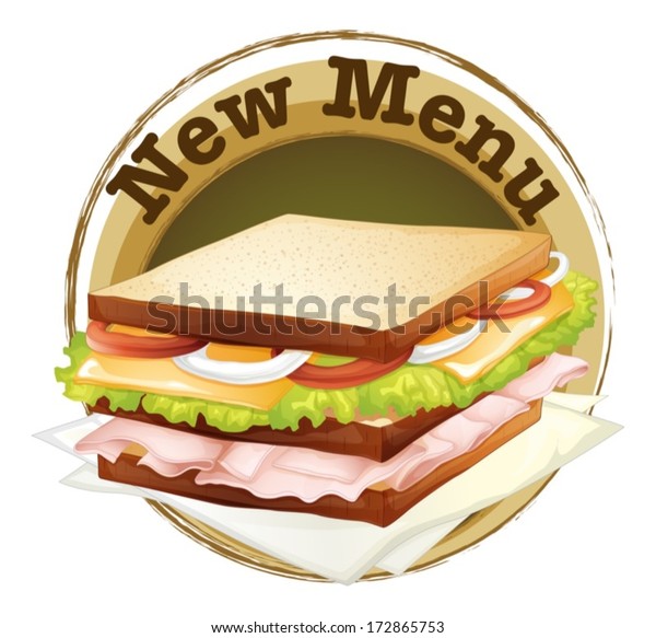 Illustration New Menu Label On White Stock Vector (Royalty Free ...