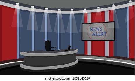 Illustration News Studio Background Vector Stock Vector (Royalty Free ...