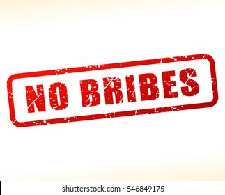 Illustration No Bribes Text Stock Vector (Royalty Free) 546849175 ...