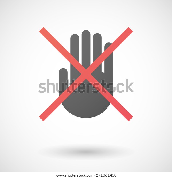 Illustration Not Allowed Icon Hand Stock Vector (Royalty Free) 271061450