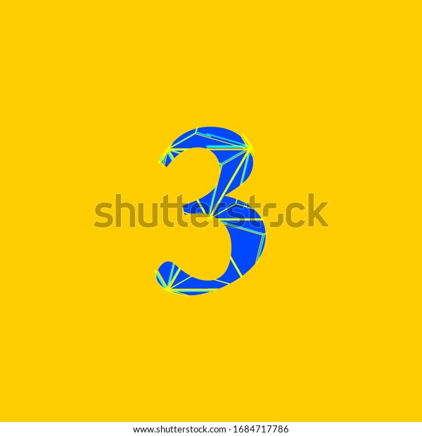 Illustration Number Three Sparkle Effect Shiny Stock Vector (Royalty ...