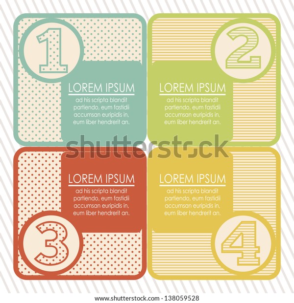 Illustration Numbers Brochure Step By Step Stock Vector (Royalty Free ...