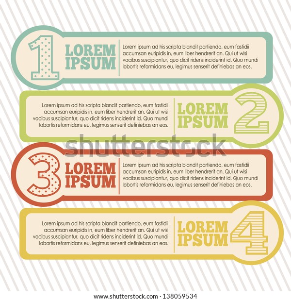 Illustration Numbers Brochure Step By Step Stock Vector (Royalty Free ...