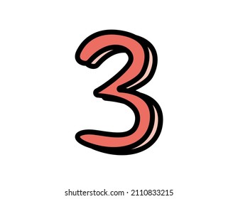 Illustration Numbers Handwritten Vector Illustration Stock Vector ...