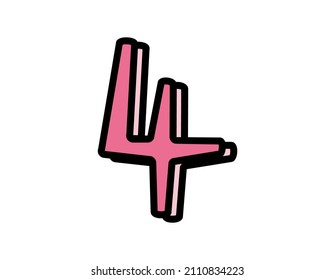 Illustration Numbers Handwritten Vector Illustration Stock Vector ...