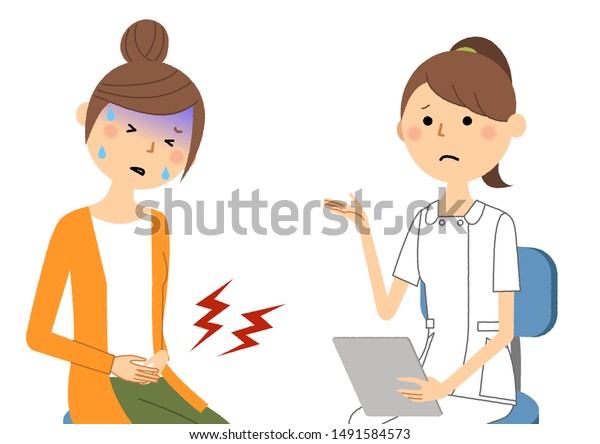 Illustration Nurse Explaining Patient Stock Vector (Royalty Free ...