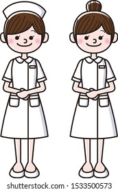 Illustration Nurse Standing Stock Vector (Royalty Free) 1533500573 ...
