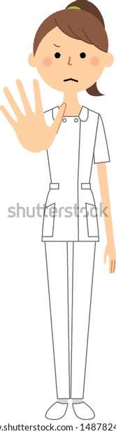 Illustration Nurse Stop Stock Vector (Royalty Free) 1487824565 ...