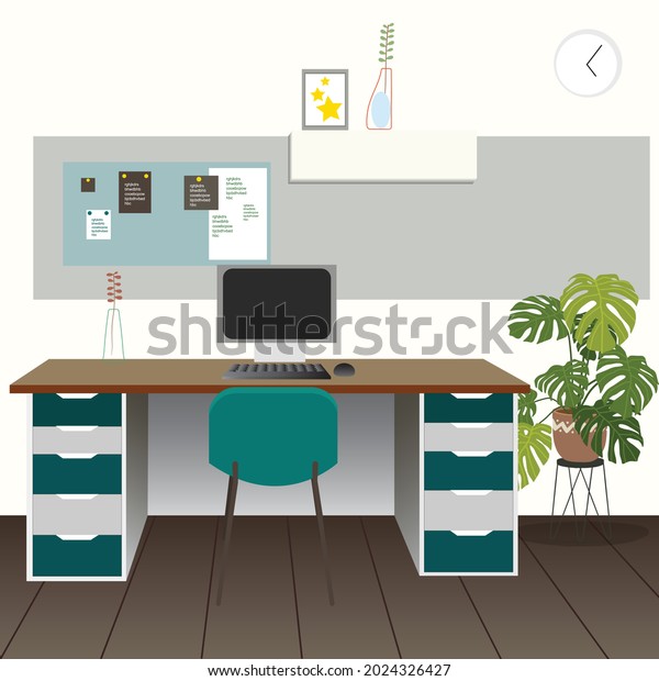 Illustration de l'intérieur de la cabine : image vectorielle de stock ...