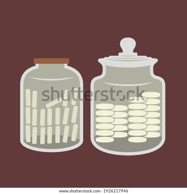Illustration Old School Food Containers Stock Vector (Royalty Free ...