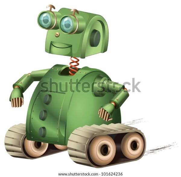 Illustration Old Style Robot Stock Vector (Royalty Free) 101624236