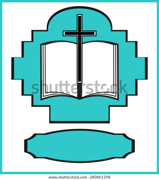 Illustration Open Bible Cross Stock Vector (Royalty Free) 280861298 ...