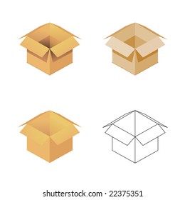 Illustration Open Cardboard Box Stock Vector (Royalty Free) 22375351 | Shutterstock