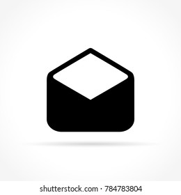 Illustration Open Envelope Icon On White Stock Vector (Royalty Free ...