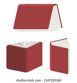 Illustration Open Red Book Vector Study Stock Vector (Royalty Free ...