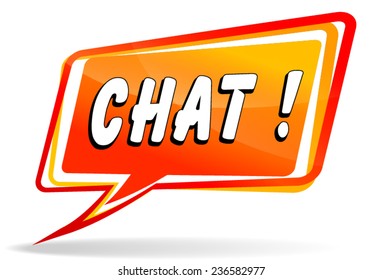 Illustration Orange Design Speech Chat Stock Vector (Royalty Free ...