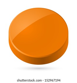 Illustration Orange Disk Isolated On White Stock Vector (Royalty Free ...