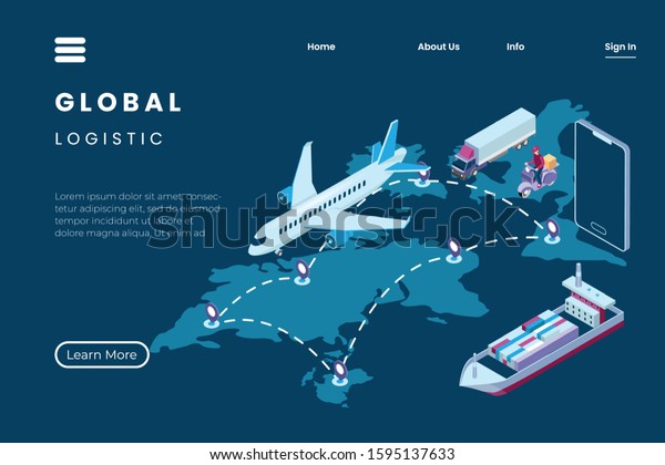 Illustration Package Delivery Progress Transportation Process Stock ...