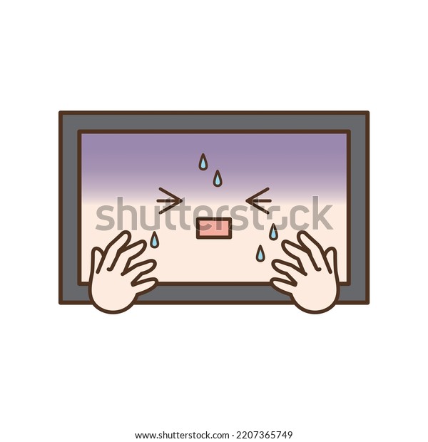 Illustration Panicked Panicky Tv Stock Vector (Royalty Free) 2207365749 ...