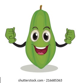 Illustration Papaya Face Stock Vector (Royalty Free) 216685363 ...