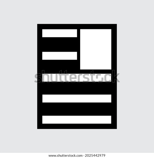Illustration Paper Document Black White Stock Vector (Royalty Free ...