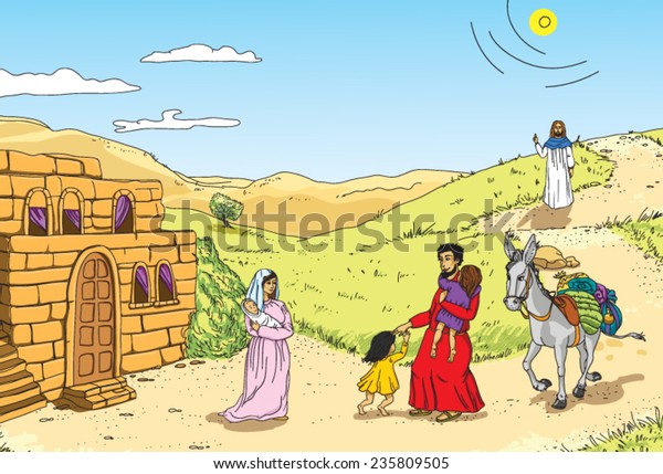 Illustration Parable Good Samaritan Stock Vector (Royalty Free ...