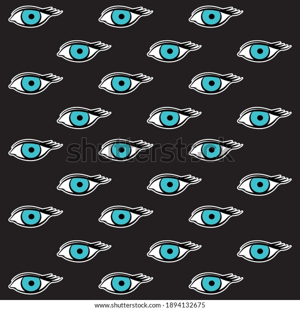 Illustration Pattern Urban Esoteric Eyes Colors Stock Vector (Royalty ...