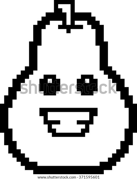 Illustration Pear Smiling 8bit Cartoon Style: เวกเตอร์สต็อก (ปลอดค่า ...