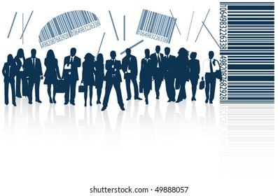 Illustration People Barcode Stock Vector (Royalty Free) 49888057 ...