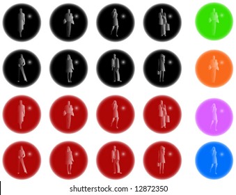 Illustration People Buttons Stock Vector (Royalty Free) 12872350 ...
